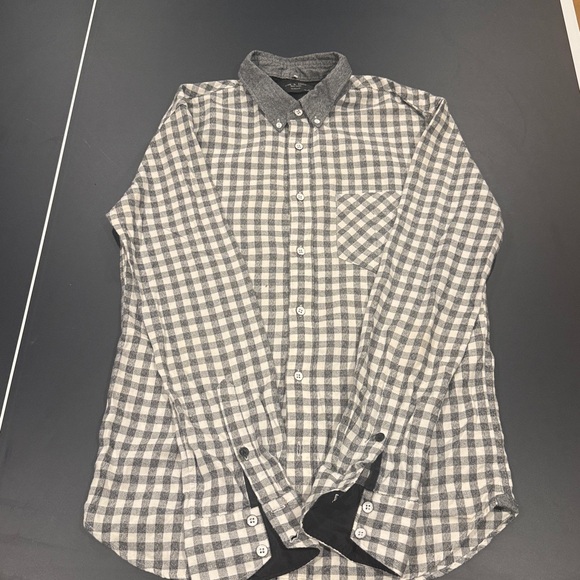 rag & bone | Shirts | Rag Bone Gray And White Checkered Casual Button ...